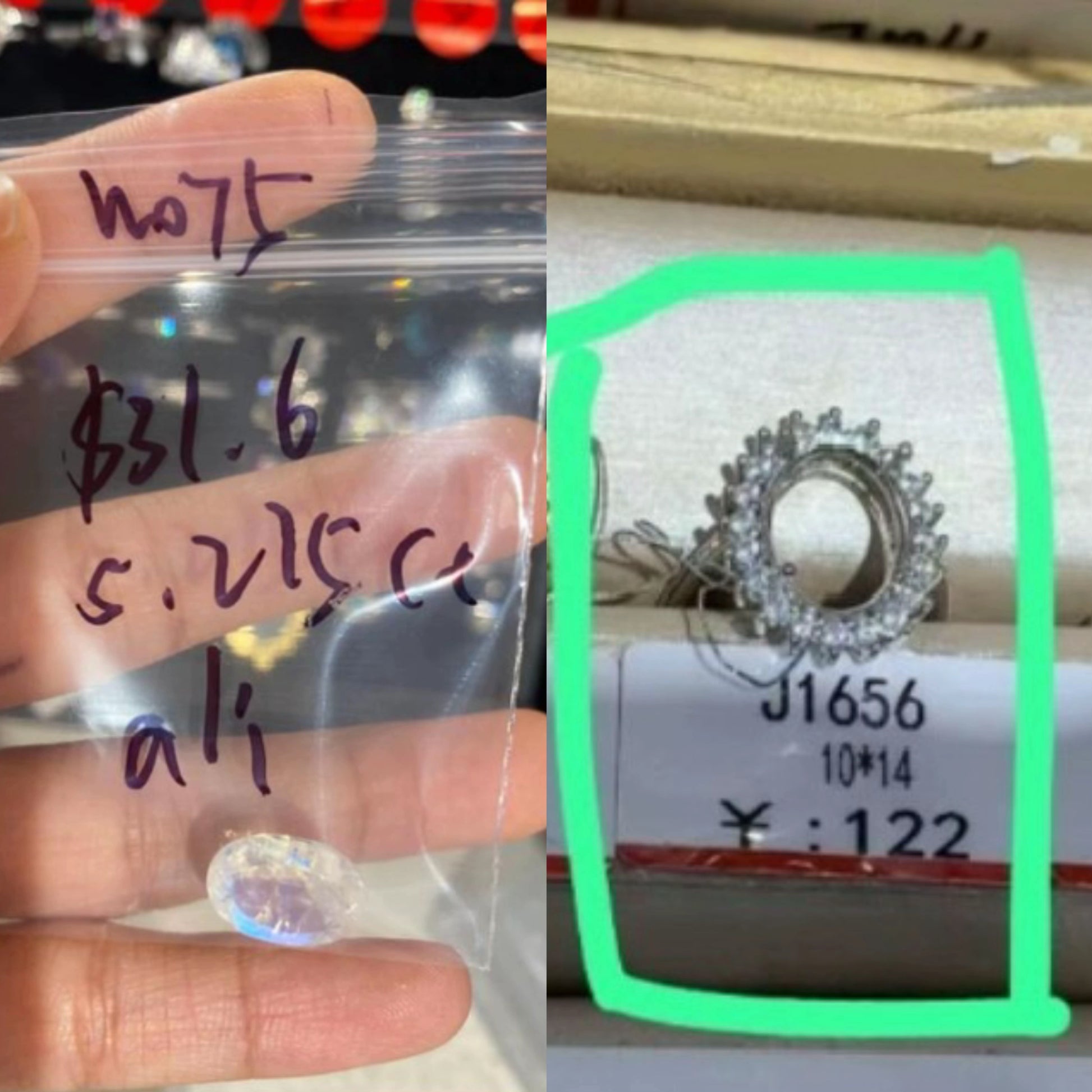 Miya-silver ring setting for 25500 – Wave Crystal Jewelry