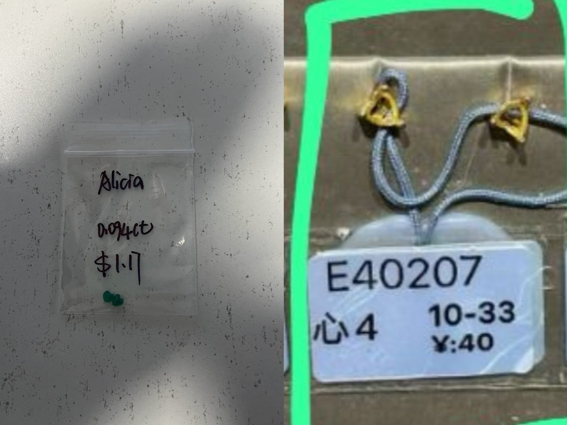 Miya-Heart-shaped emerald two pcs+gold earring setting – Wave Crystal ...